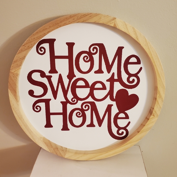 Hand Crafted | Wall Decor | Round Home Sweet Home | Poshmark